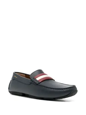 Bally Pilot Leather Loafers - Blue