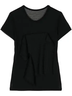Y’s Draped-panel Cotton T-shirt