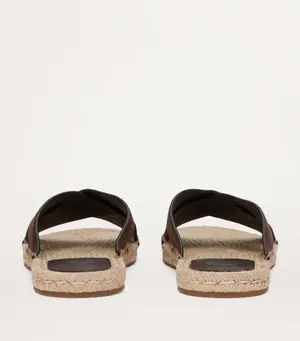 Zegna Suede Espadrille Sandals - Brown