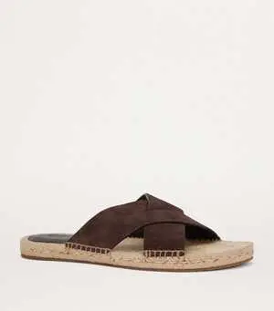 Zegna Suede Espadrille Sandals - Brown