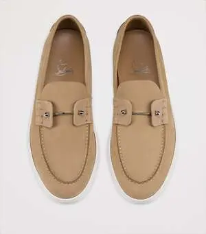CHRISTIAN LOUBOUTIN Chambeliboat Leather Loafers - Red