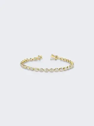 ANITA KO Pear Diamond Bezel Tennis Bracelet - Yellow Gold