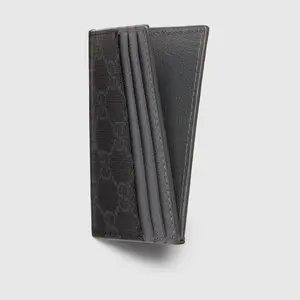 Gucci Bi-color Card Case With Gg Detail - Black