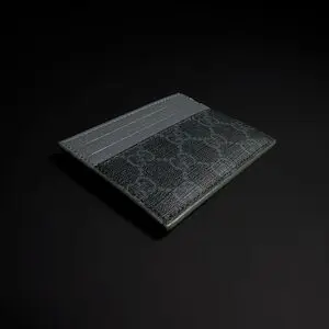 Gucci Bi-color Card Case With Gg Detail - Black