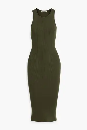 Alice + Olivia Wright Ribbed Wool-blend Midi Dress