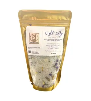 OMM COLLECTION Floral Soaking Bath Salts Night Lily Bag 14oz - No Color