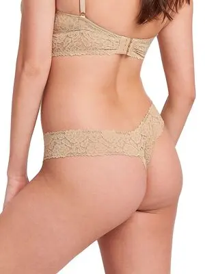 LOVESUZE 3-pack Lace Thongs - Beige