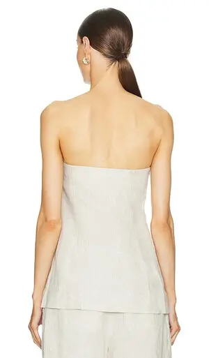GRLFRND Linen Strapless Tunic Top