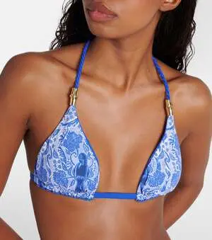 Heidi Klein Lake Como Printed Bikini Top
