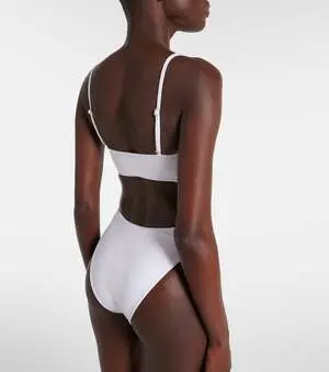 Jade Swim Calla Ruched Bikini Top - White