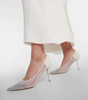 JIMMY CHOO Love 85 Crystal-embellished Pumps