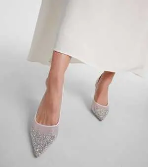 JIMMY CHOO Love 85 Crystal-embellished Pumps - White