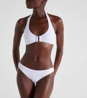 Heidi Klein Milos Halterneck Bikini Top - White