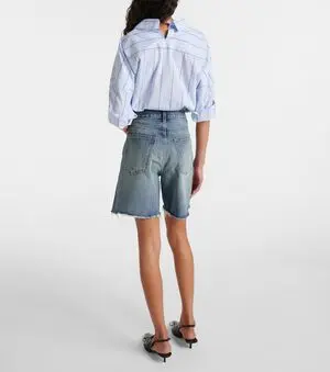NILI LOTAN Russel Low-rise Denim Shorts