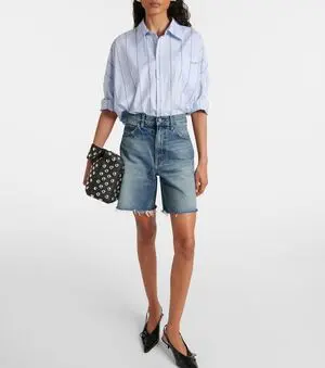 NILI LOTAN Russel Low-rise Denim Shorts