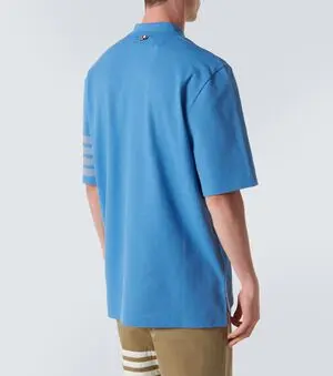 Thom Browne 4-bar Cotton Piqué Polo Shirt