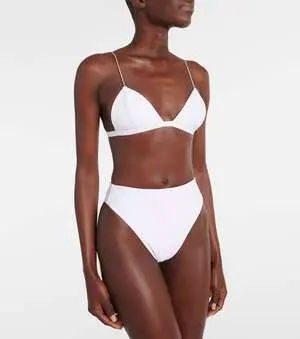 Jade Swim Incline High-rise Bikini Bottom - White