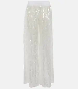 sequin wide leg pants