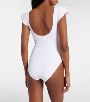 KARLA COLLETTO Alora Ruffled Swimsuit - White