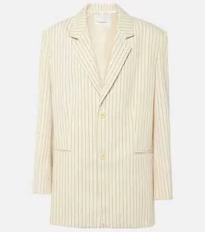 THE FRANKIE SHOP Aiden Pinstripe Twill Blazer