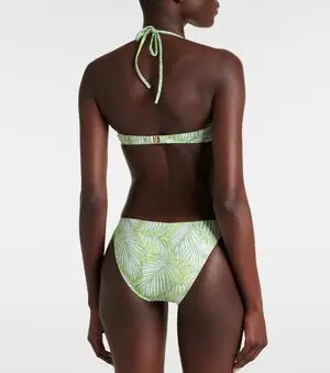 Melissa Odabash Alba Printed Bandeau Bikini Top - Green