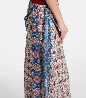 Rabanne Paisley Satin Maxi Skirt