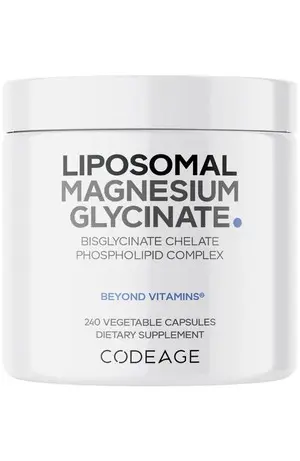 CODEAGE Magnesium Bisglycinate Chelate Supplement 2-month Supply - White