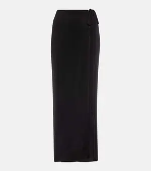 Jade Swim Avi Jersey Wrap Skirt - Black