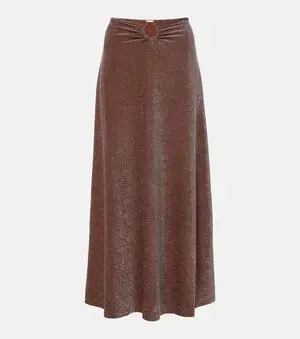 Johanna Ortiz Ring-detail Maxi Skirt - Brown