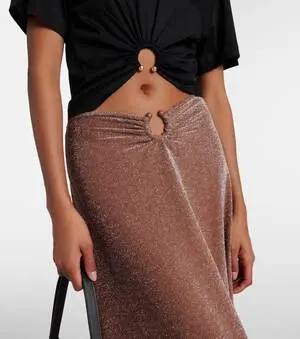 Johanna Ortiz Ring-detail Maxi Skirt - Brown