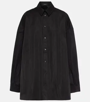 Wardrobe.NYC Oversized Cotton-blend Drill Shirt - Black