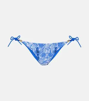 Heidi Klein Lake Como Reversible Bikini Bottom - Blue