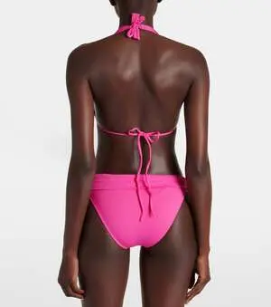 Melissa Odabash Grenada Embellished Bikini Top - Pink