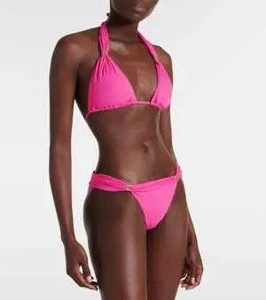 Melissa Odabash Grenada Embellished Bikini Bottom - Pink