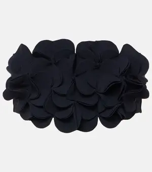 KARLA COLLETTO Tess Ruffled Bandeau Bikini Top - Black