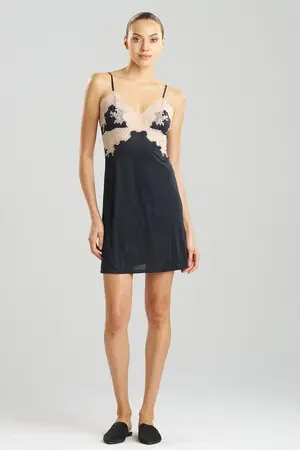 Natori Enchant Lace Applique Chemise - Black