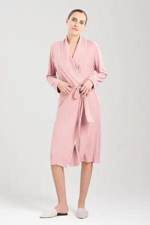 Natori Oasis Piped Collar Robe Neutral