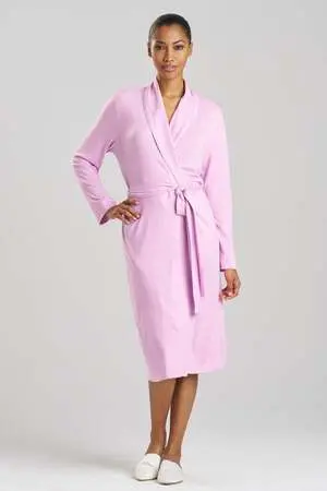 Natori Oasis Piped Collar Robe Pink