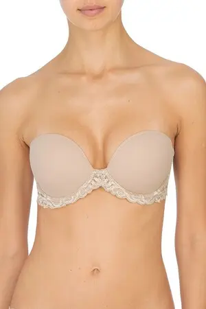 Natori Feathers Strapless Bra Red