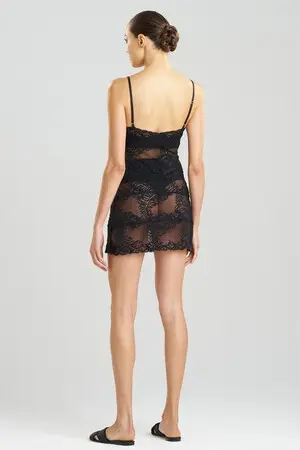 Natori Feathers Boudoir Chemise - Black