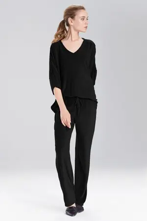 Natori Terry Lounge Top - Black