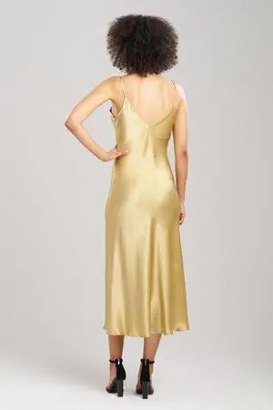 Natori Key Essentials Silk Gown - Gold