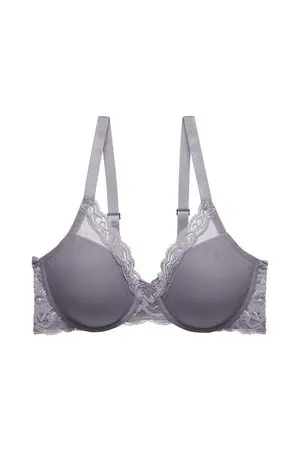 Natori Feathers Full Figure Contour Underwire Bra - Gray