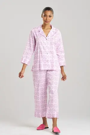 Natori Infinity Cotton Sateen Notch Pj - Natural