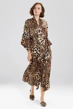 Natori Luxe Leopard Robe - Neutral