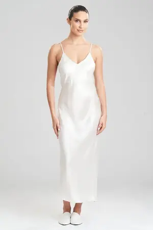 Natori Key Essentials Bridal Silk Gown - White