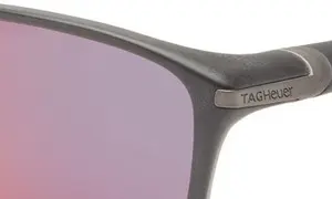Tag Heuer Vingt Sept Rectangular Sunglasses - Black/smoke Polarized