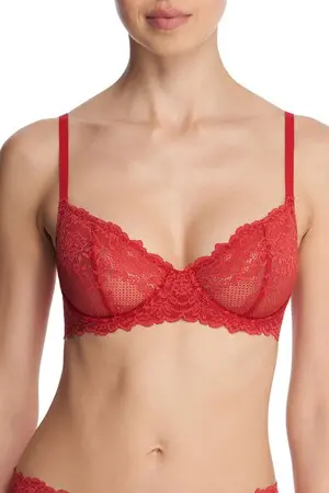 Natori Heavenly Convertible Balconette Underwire Bra Red