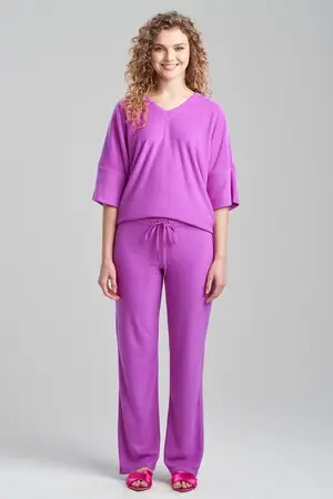 Natori Terry Lounge Pants Burgundy