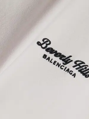 Balenciaga Embroidered Fitted T-shirt - White
